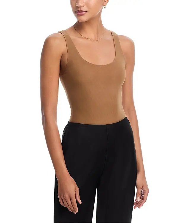 L'Agence Kalea Scoop Neck Bodysuit - Dark Macchiato