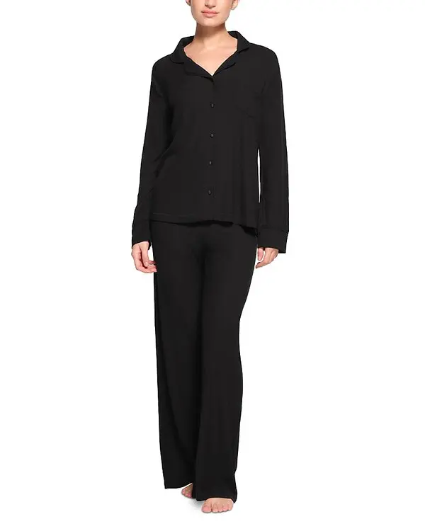 SKIMS Soft Lounge Ribbed Sleep Set - Onyx