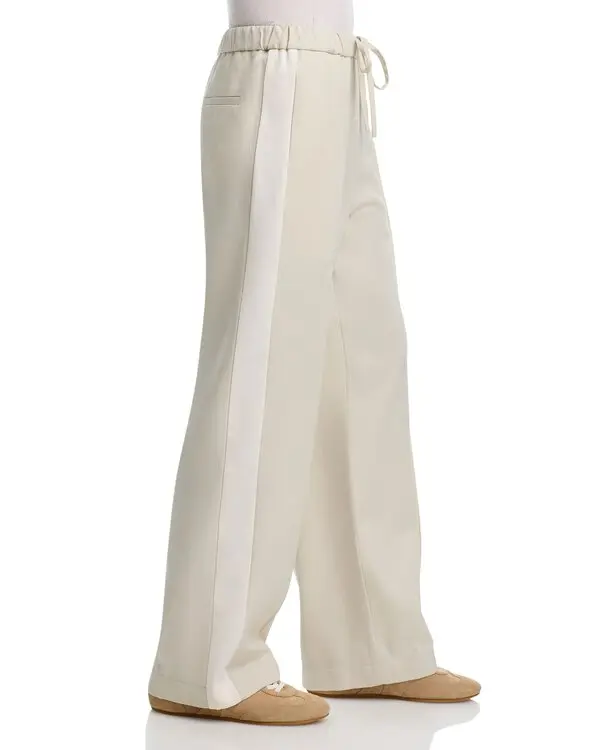 Rag & Bone Siena Wool Side Stripe Pants - Ivory