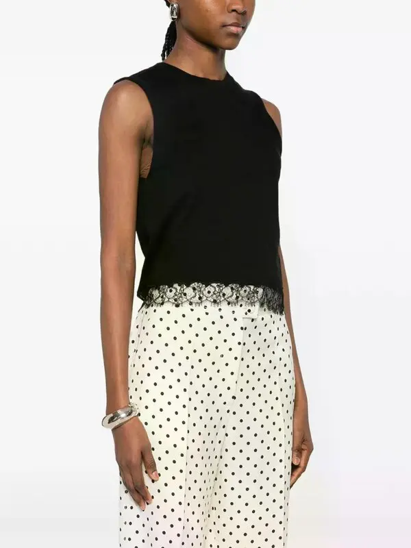 N°21 Lace-trimmed Knitted Top
