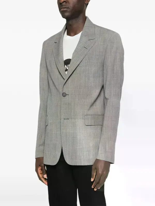 GOLDEN GOOSE Jacket In Prince Of Wales Check Wool - Grey