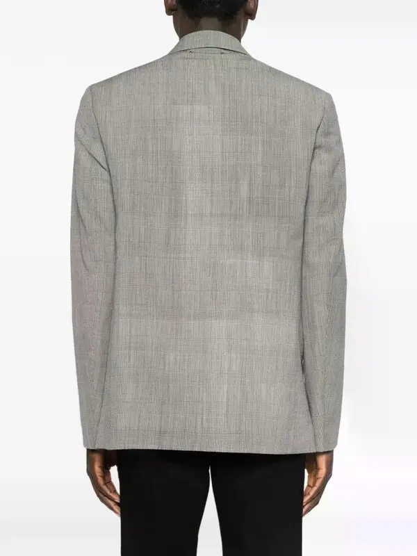 GOLDEN GOOSE Jacket In Prince Of Wales Check Wool - Grey