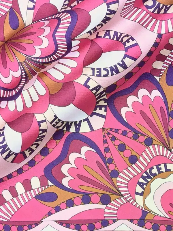 LANCEL Printed Silk Square Scarf