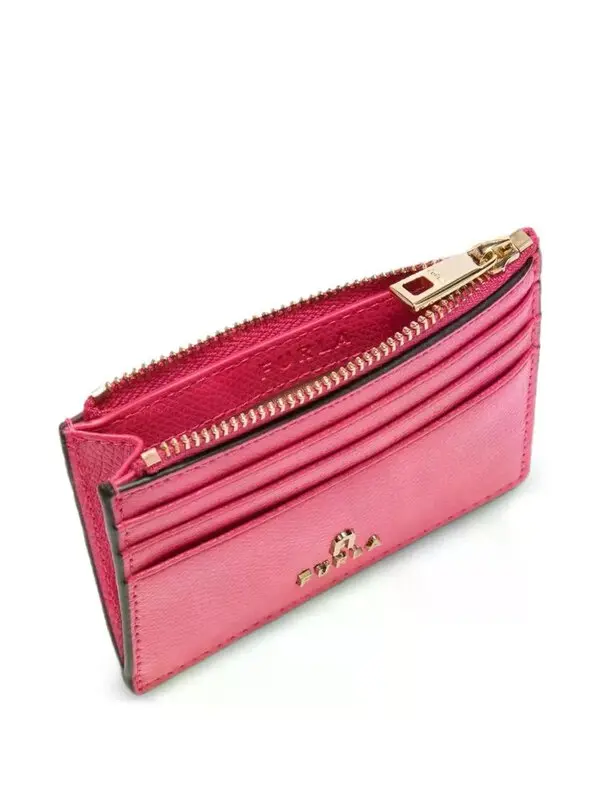 Furla Small Camelia Textured Logo Cardholder
