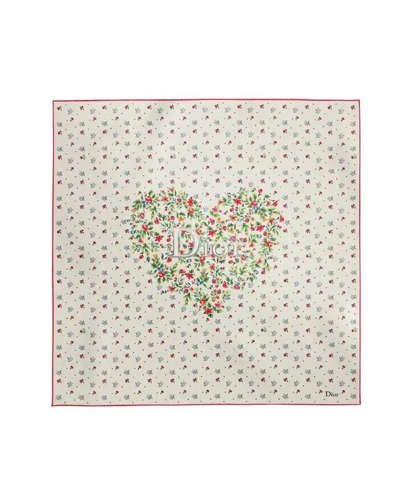Dior Dioramour Doves & Roses 70 Square Scarf
