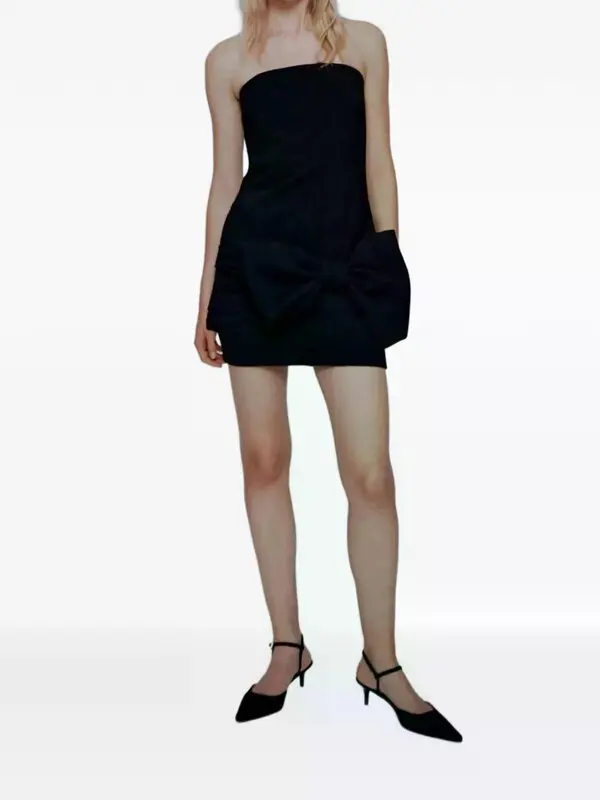 Marella Bow-embellished Strapless Mini Dress