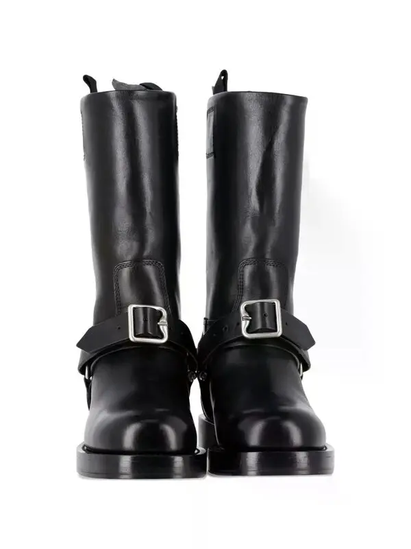 Burberry Buckled Knee-high Leather Boots
