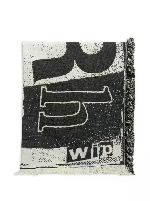 Carhartt Work In Progress Fringed Printed Blanket - Black