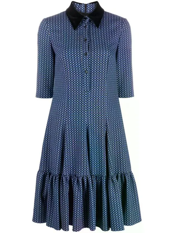 Talbot Runhof Patterned Jacquard Mini Dress