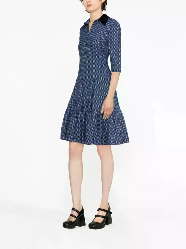 Talbot Runhof Patterned Jacquard Mini Dress