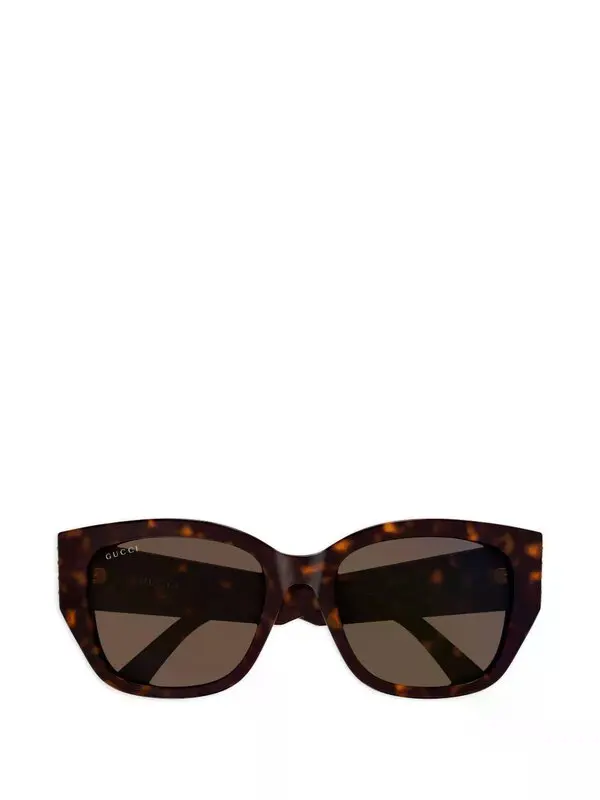 Gucci Cat-eye Sunglasses With Logo - Brown
