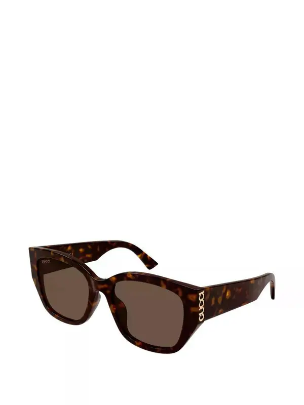 Gucci Cat-eye Sunglasses With Logo - Brown