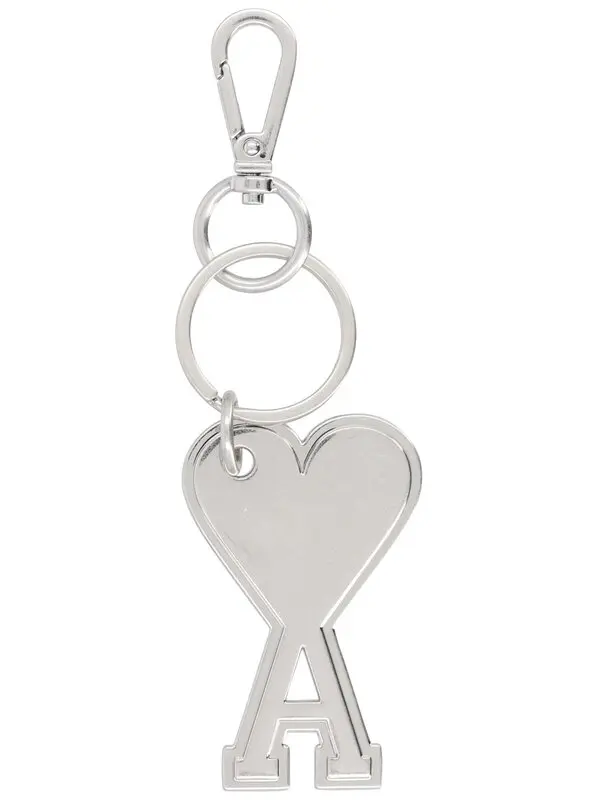 Ami Keychain With Logo - Silver