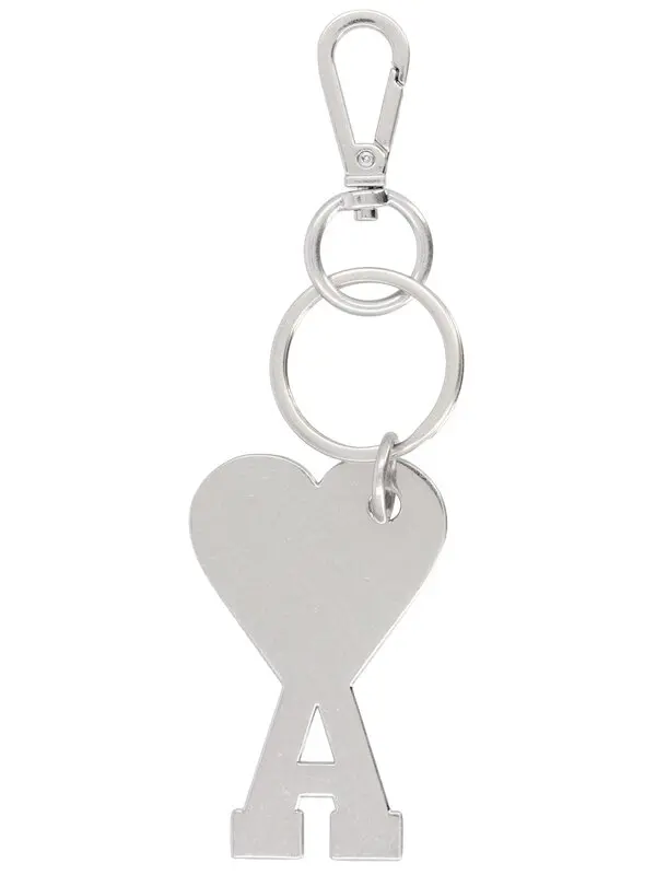 Ami Keychain With Logo - Silver