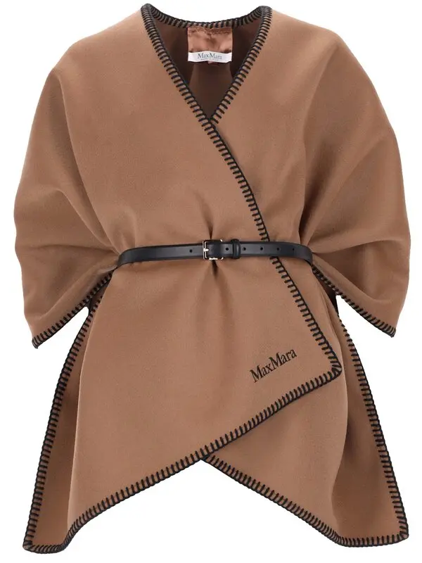 Max Mara Wool And Cashmere Belted Cape