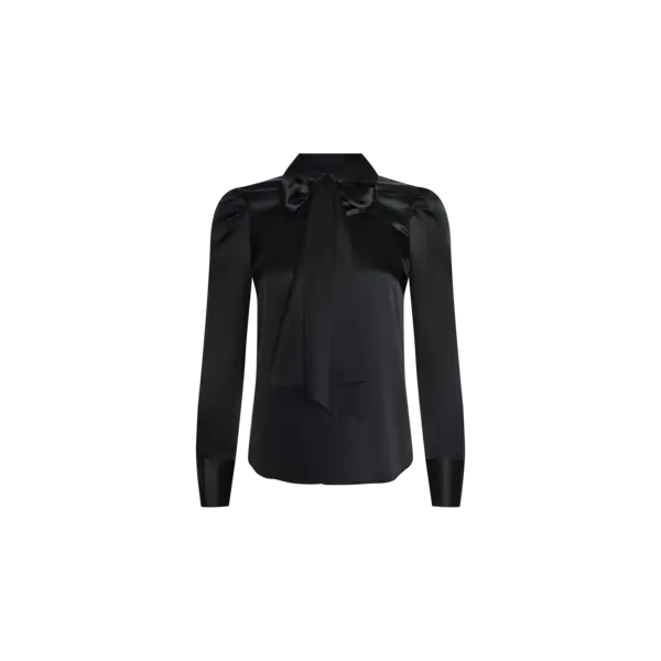 L'Agence Honey Silk Blouse Top - Black