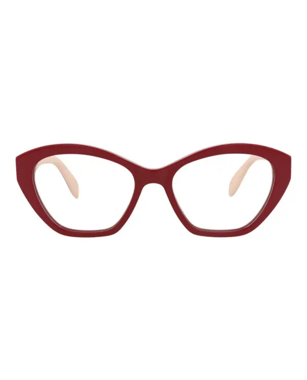 Alexander McQueen Acetate Optical Frames - Red Red Transparent (am0360o/30012342/004)