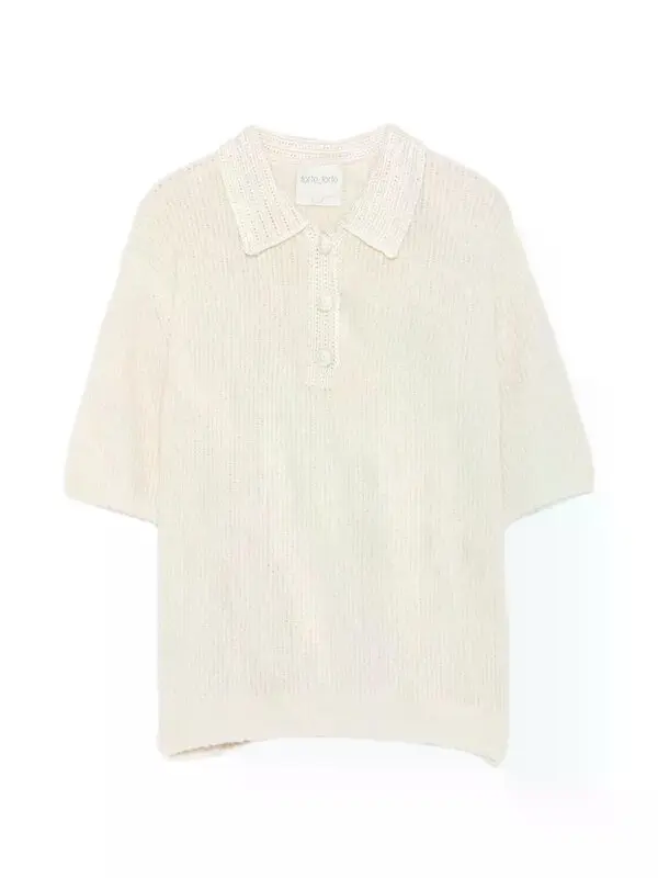 FORTE_FORTE Cashmere Polo Top