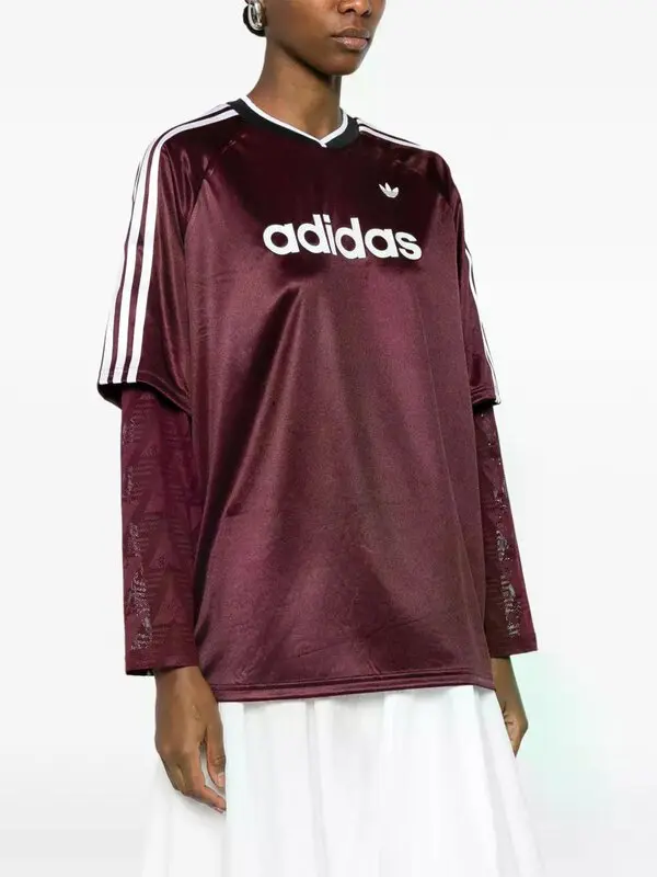 Adidas Striped Long-sleeved Top