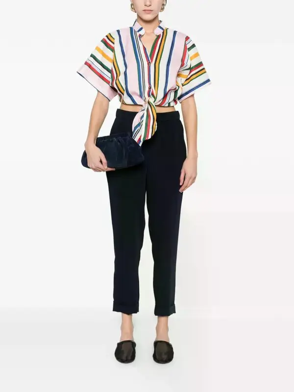 P.a.r.o.s.h Cady Cuffed Trousers - Blue