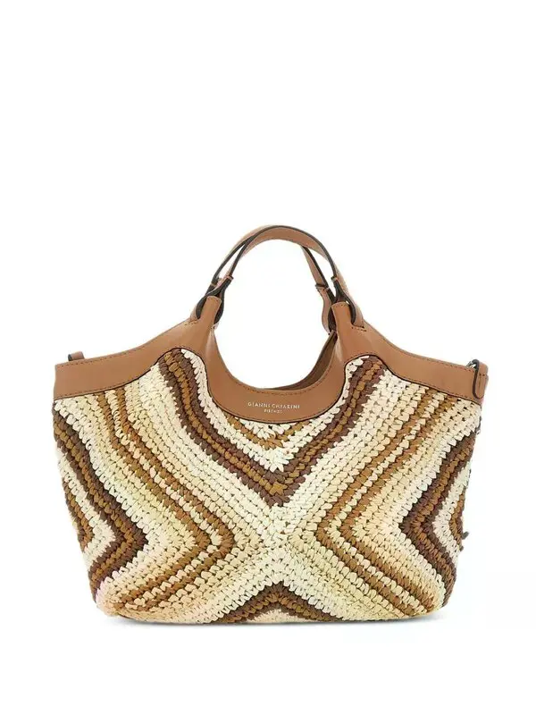 GIANNI CHIARINI Woven Chevron Shoulder Bag