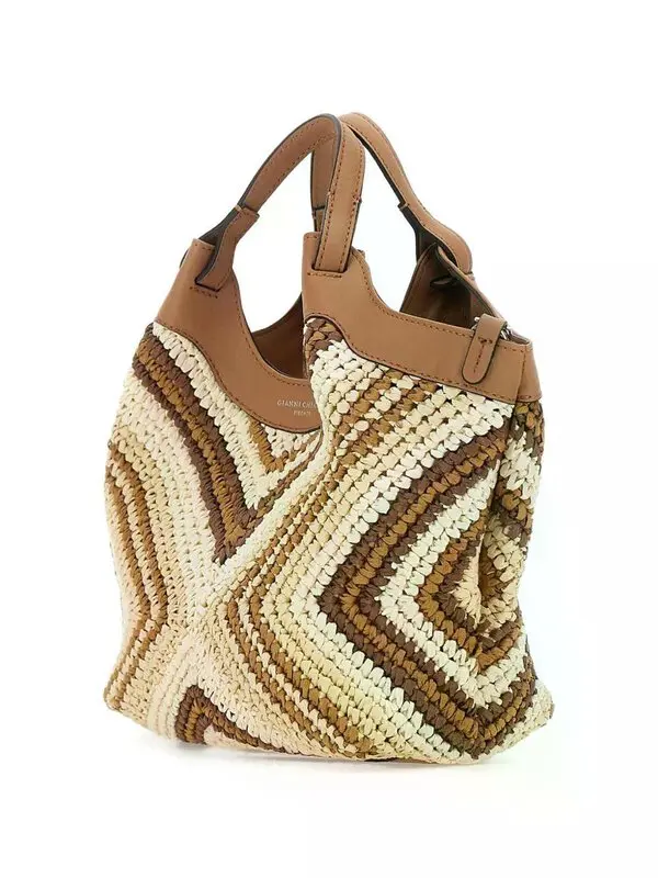 GIANNI CHIARINI Woven Chevron Shoulder Bag