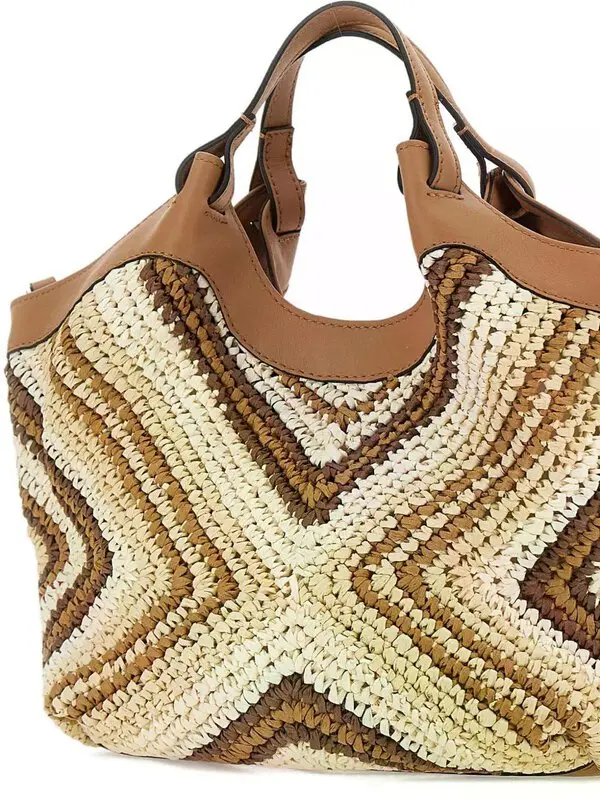 GIANNI CHIARINI Woven Chevron Shoulder Bag