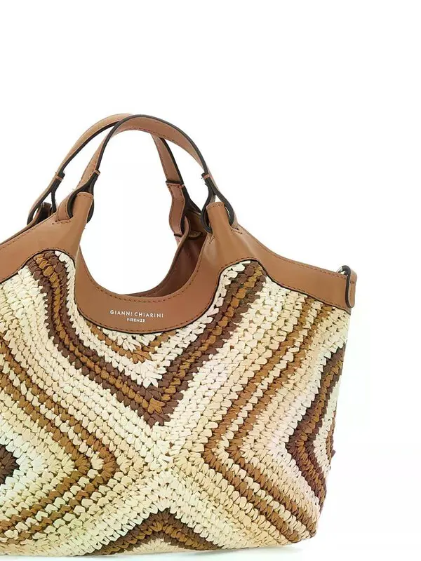 GIANNI CHIARINI Woven Chevron Shoulder Bag