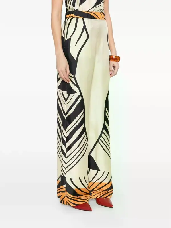 Raquel Diniz Graphic-print Palazzo Trousers
