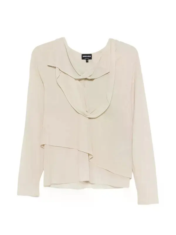 Giorgio Armani Draped Layered Blouse