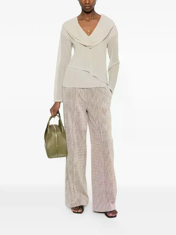 Giorgio Armani Textured Wide Leg Trousers