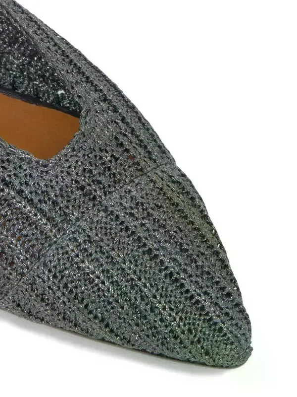 CastaÑer Point-toe Woven Ballet Flats