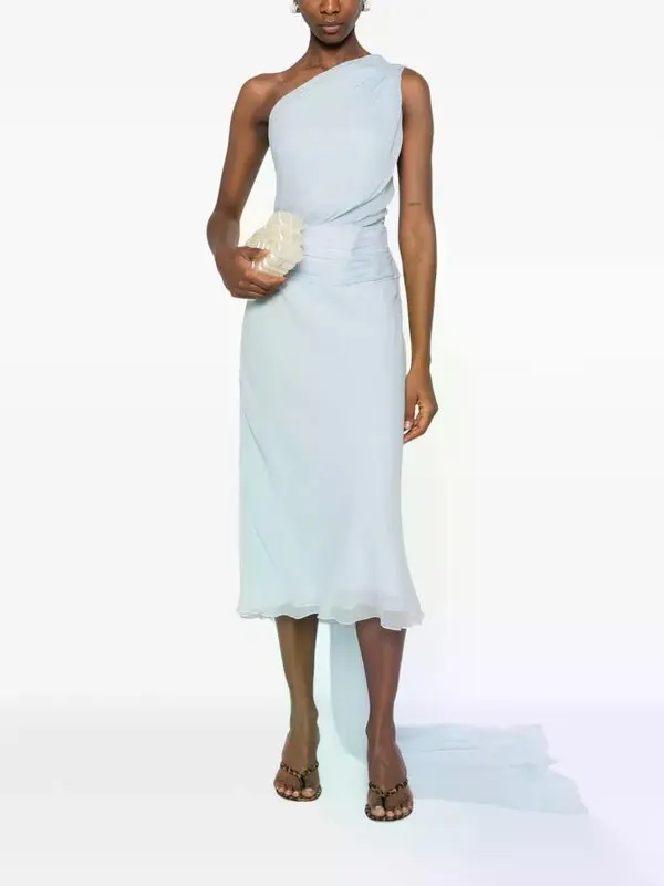 N°21 One-shoulder Draped Midi Dress