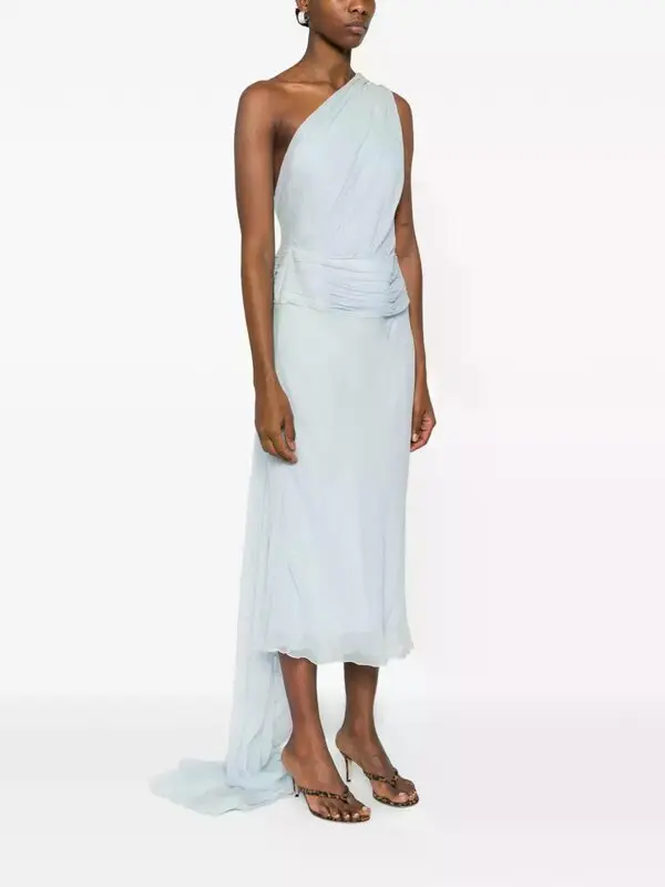 N°21 One-shoulder Draped Midi Dress