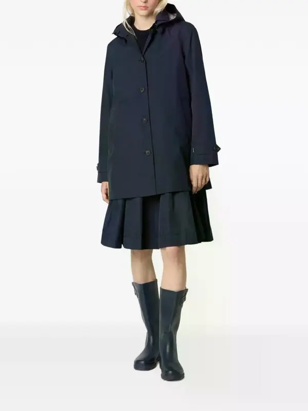 SAVE THE DUCK Buttoned Hooded Coat - Blue