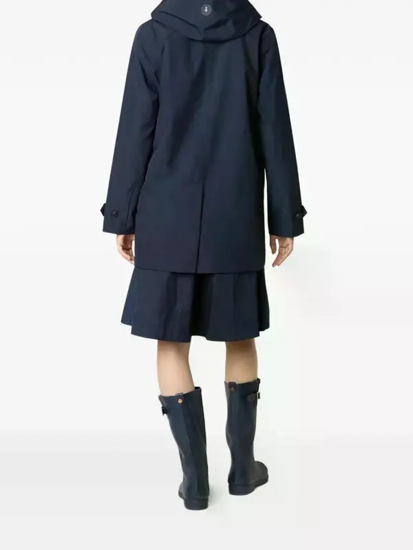 SAVE THE DUCK Buttoned Hooded Coat - Blue