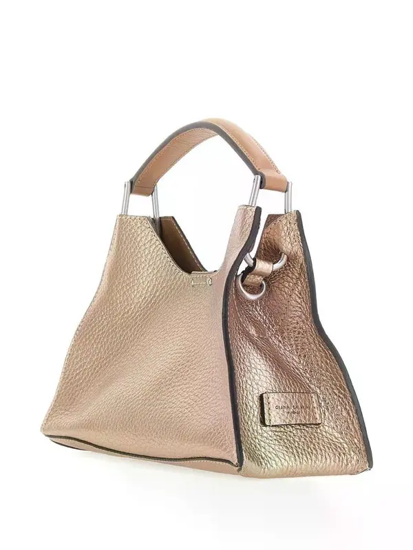 GIANNI CHIARINI Aurora Hammered Trapezoid Tote Bag - Gold