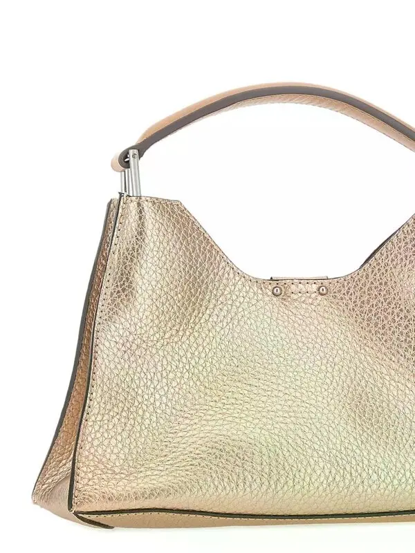GIANNI CHIARINI Aurora Hammered Trapezoid Tote Bag - Gold