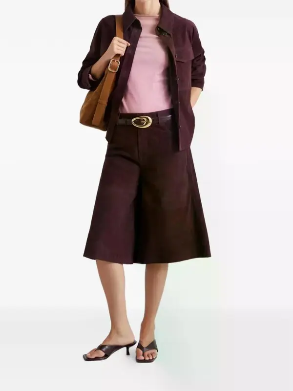 Marella Burgundy Wide-leg Trousers