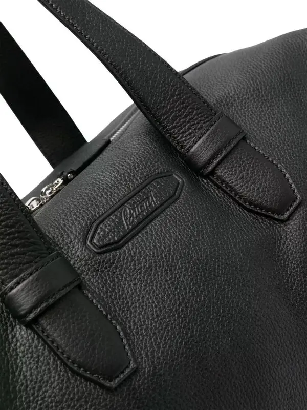 Brioni Logo-patch Leather Luggage