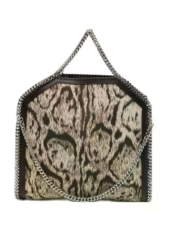 Stella McCartney Falabella Chain Animal-print Shoulder Bag - Neutrals