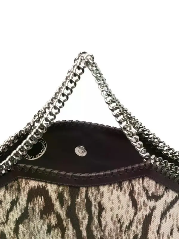 Stella McCartney Falabella Chain Animal-print Shoulder Bag - Neutrals