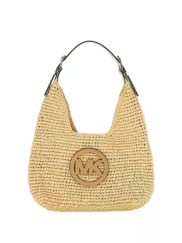 Michael Kors Logo-patch Shoulder Bag - Neutrals
