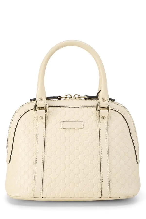 Gucci Microguccissima Leather Dome Boston Bag - Cream