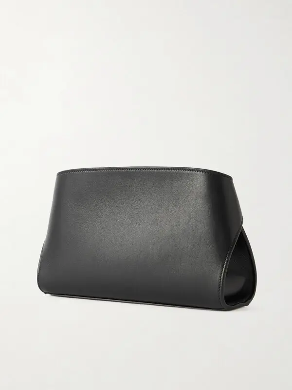 FERRAGAMO Hug Embellished Textured-leather Shoulder Bag - Black