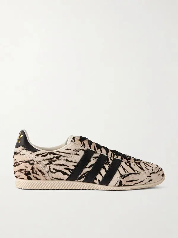 ADIDAS ORIGINALS Leather-trimmed Zebra-print Calf Hair Sneakers - Animal Print