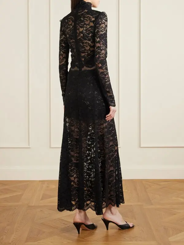 Rabanne Layered Lace Maxi Dress