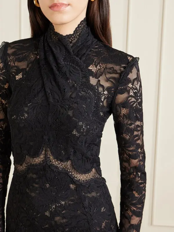 Rabanne Layered Lace Maxi Dress