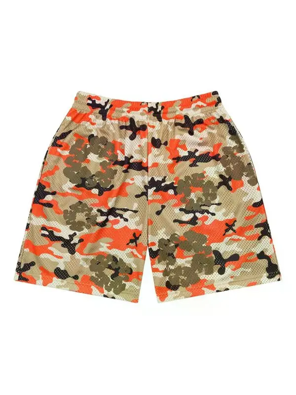 DENIM TEARS Camouflage Wreath Mesh Shorts - Brown