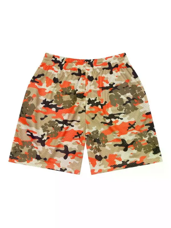DENIM TEARS Camouflage Wreath Mesh Shorts - Brown
